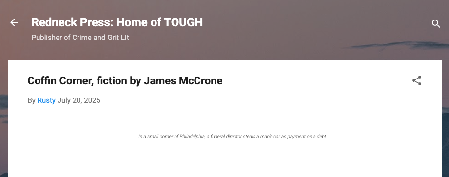 Coffin Corner and Taking Inspiration | Chosen Words - James McCrone